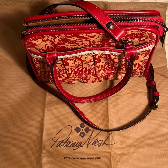 Patricia Nash | Bags | Patricia Nash Ruffle Lace Paris Red White ...